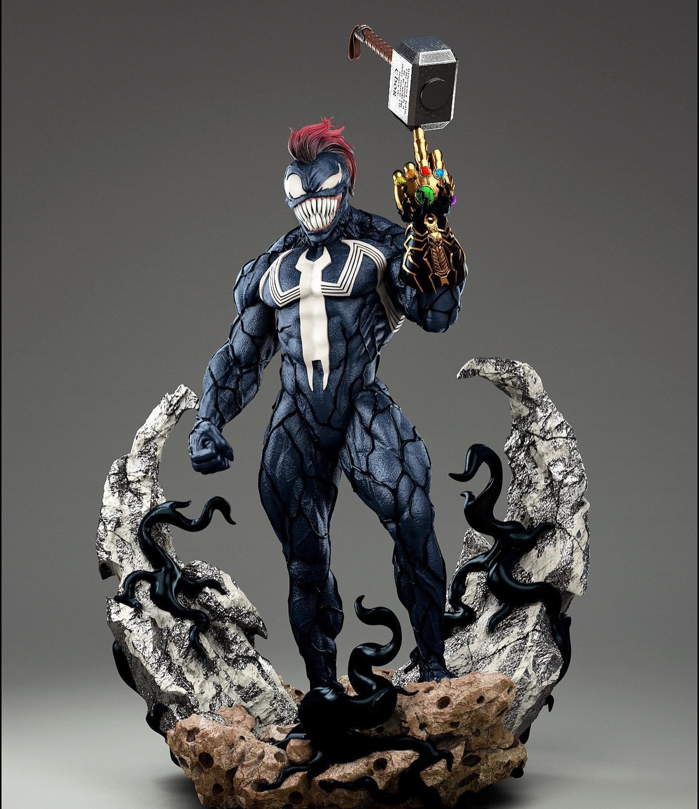 PREORDER Private custom Venom Infinity Gaun 1/4 scale Polystone statue ...