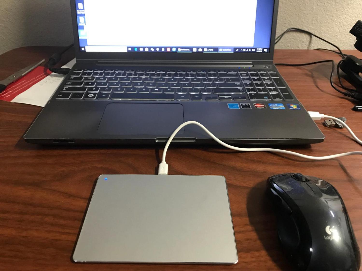USB Touchpad Trackpad, Jelly Comb Ultra Slim Portable Aluminum USB ...
