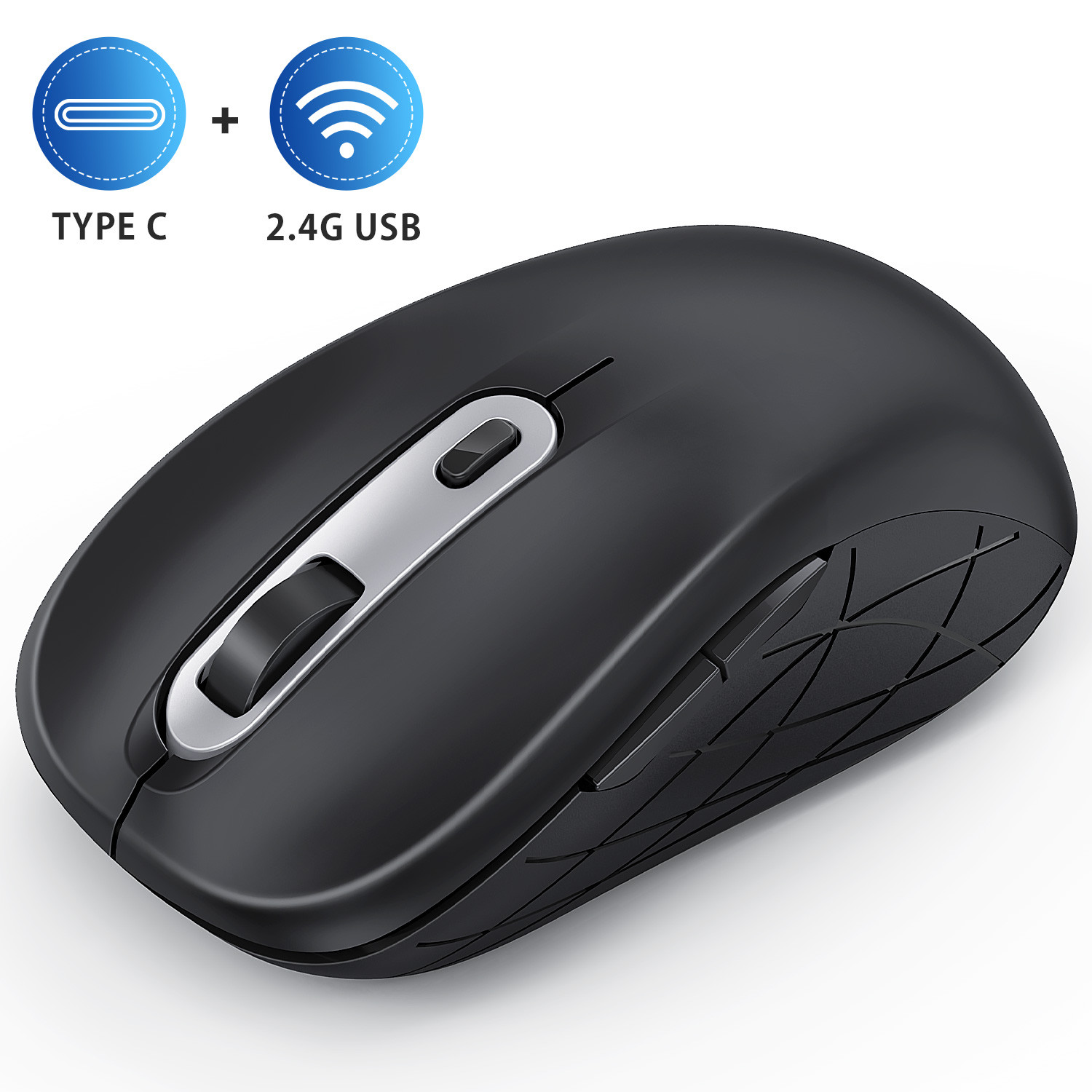 2.4G Wireless Mouse Jelly Comb Type-C Mouse