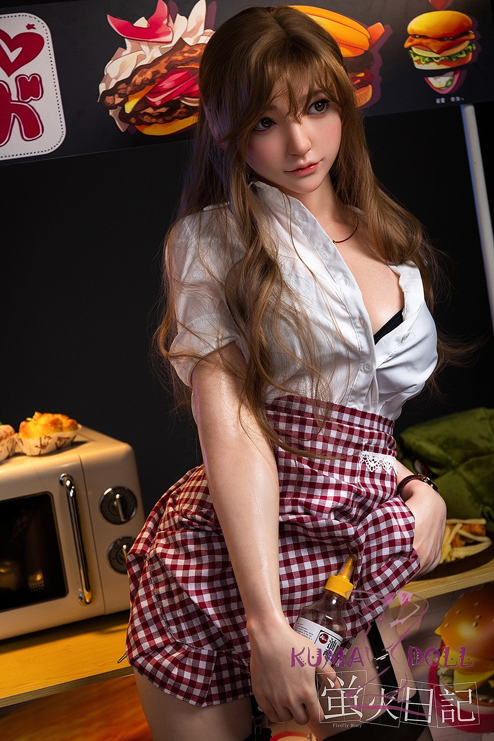 165cm Cカップ 莲（Lian）フルシリコン製ラブドール JK衣装選択可能 蛍火日記