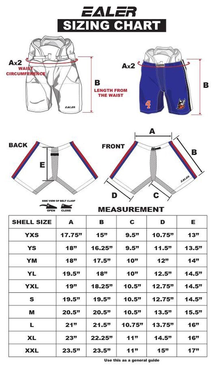 HPS100 Ice Hockey Pant Shells (8 Size) for Men and Boys Kids - Senior ...