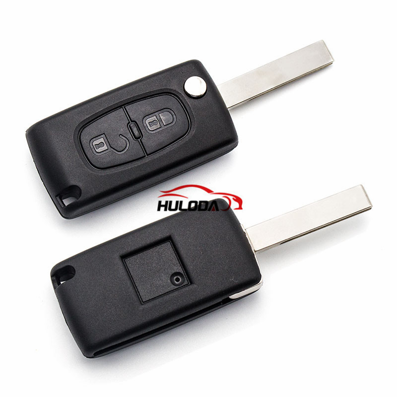 For Citroen original 2 Button Flip Remote Key 433mhz (battery on PCB ...