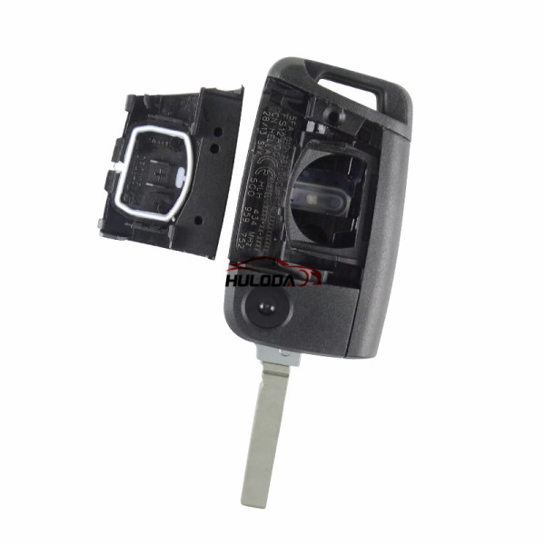 original for VW 3 button flip remote key blank， with HU66 blade