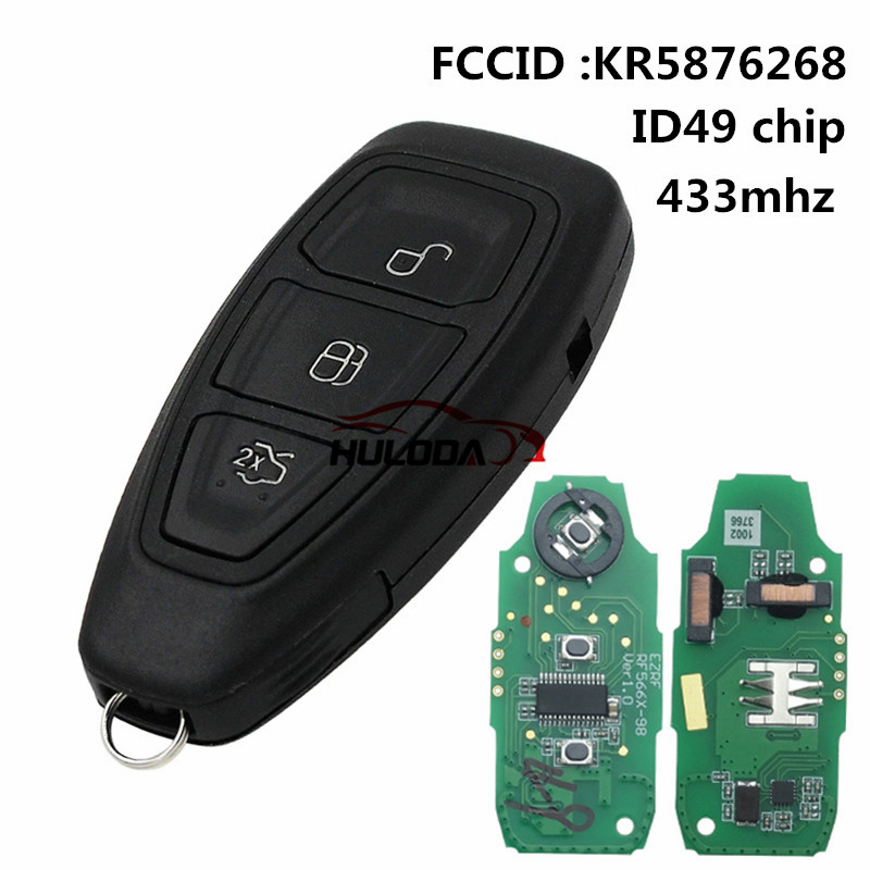 For Ford keyless 3 button remote key With PCF7953P / HITAG PRO / ID49 ...