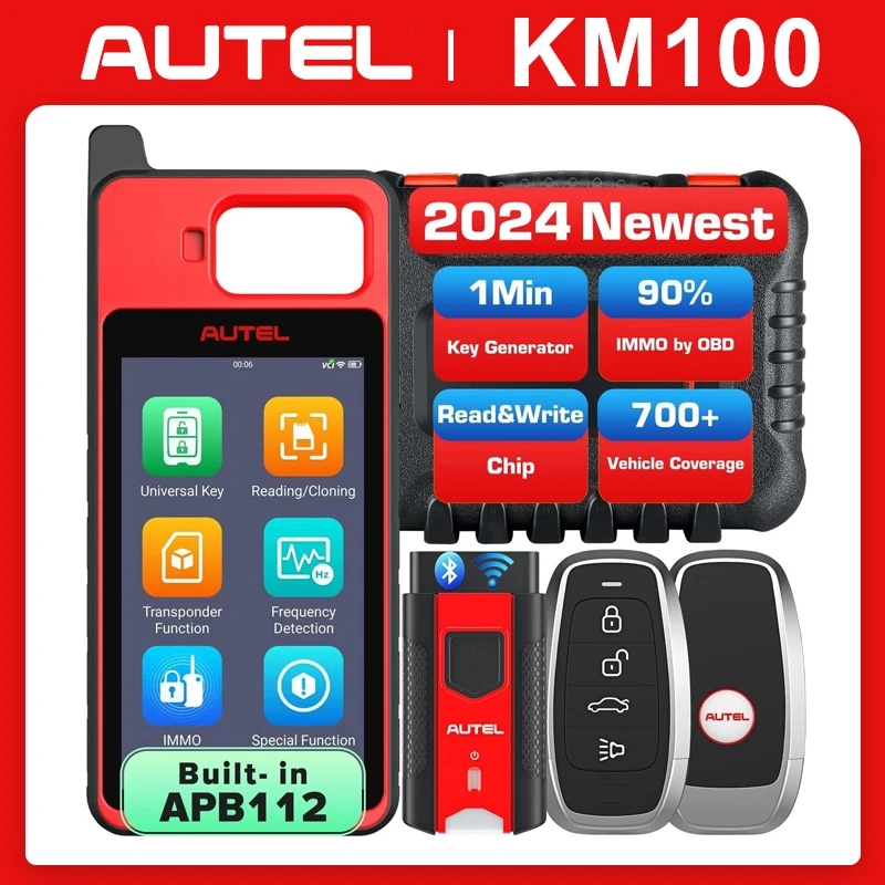 Autel MaxiIM KM100 Key Fob Programming Immobilizer Tool 2PCS Autel IKEY ...