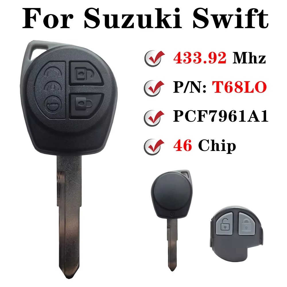 For Suzuki Swift T68L0 37145-71L20 37145-71L2 2 Button 433.92MHz ID46 ...