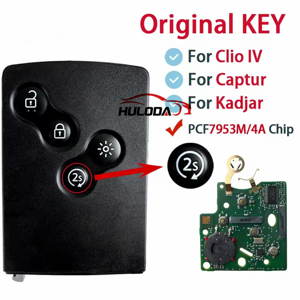 Original Key Remote Start Buttons For Renault Clio IV Captur Kadjar ...