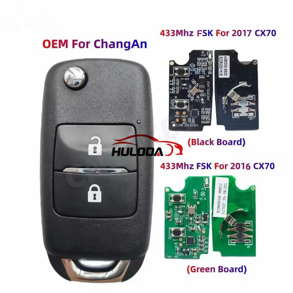 CNSZKEY Original Flip Folding Remote Car Key FOB 2 Buttons For Changan ...