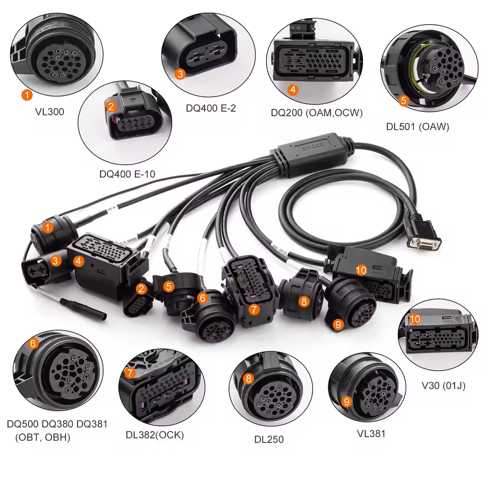 2025 GODIAG Gearbox Cable 8-in-1 Set for V-A-G V30/ DQ200/ DL501/ VL300 ...