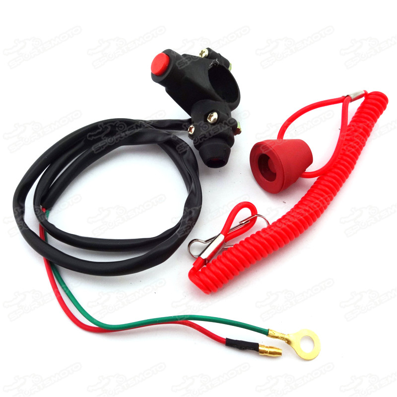 Engine Kill Stop Tether Closed Safety Switch Push Button For Pocket ...