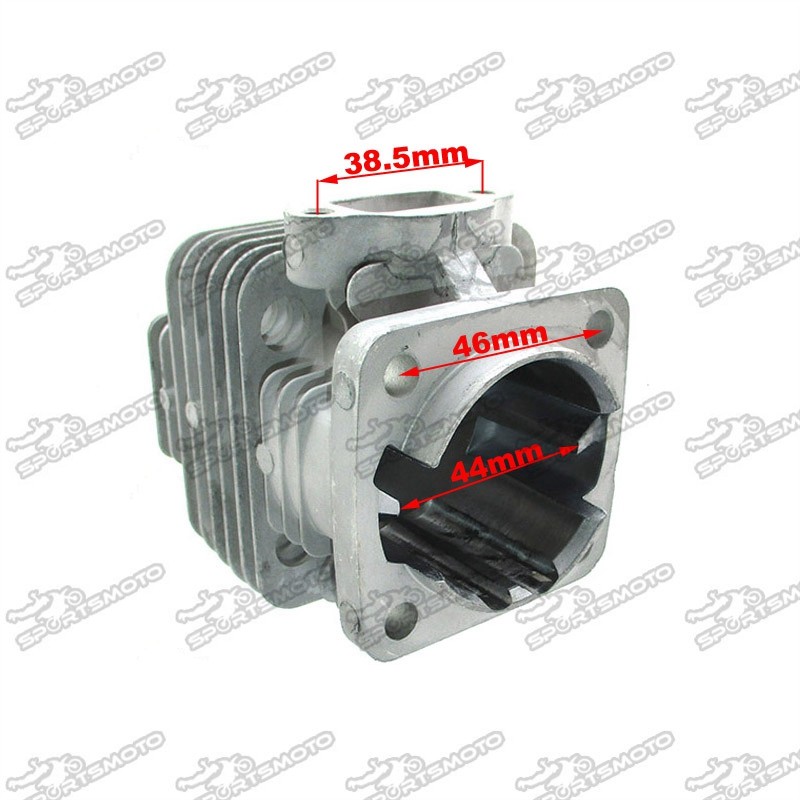 44mm Ported Performance Racing Block Bore Cylinder For 2 Stroke 47cc ...