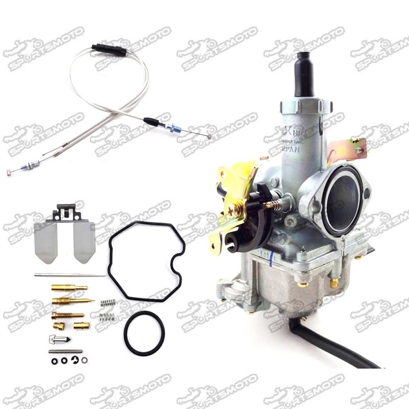 Keihin 30mm PZ30 Carburetor Carb Repair Kits Gas Throttle Cable For 200cc 250cc Pit Dirt Bike ...