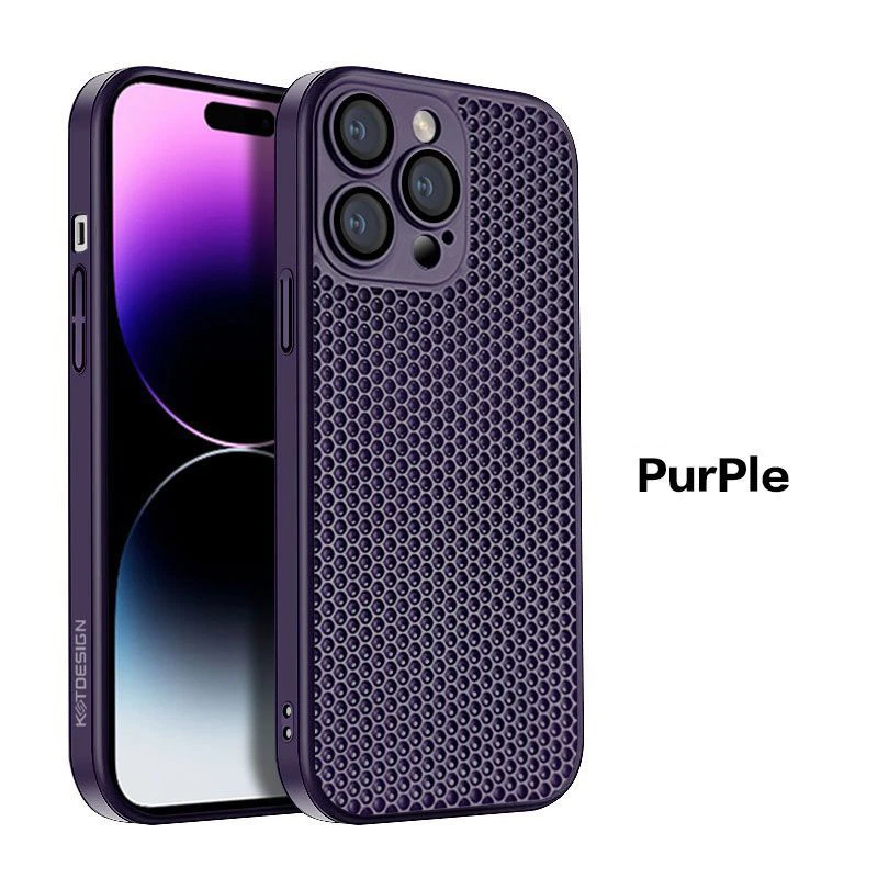 Heat Dissipation Cooling Mesh Case For iPhone 15 14 Plus 13 12 11 Pro ...