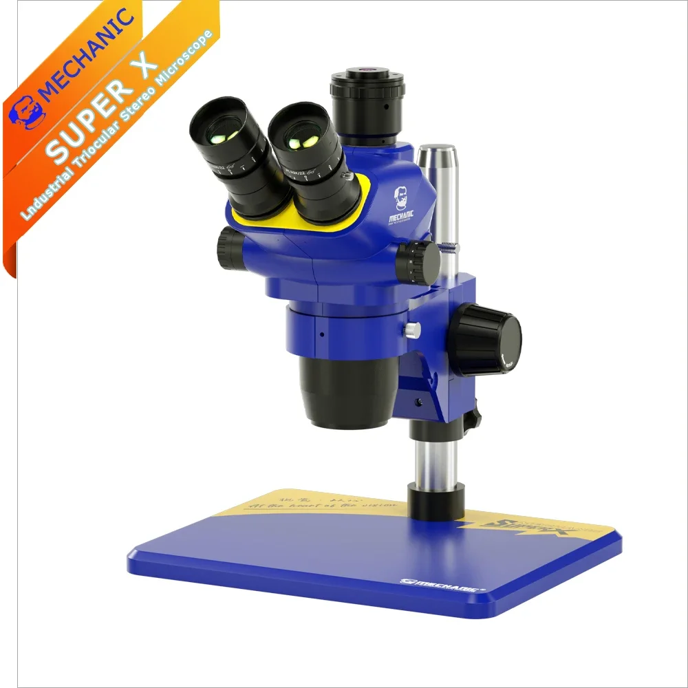 Stereo Microscope MECHANIC SUPER X 360 ° Rotation Triocular HD Video ...