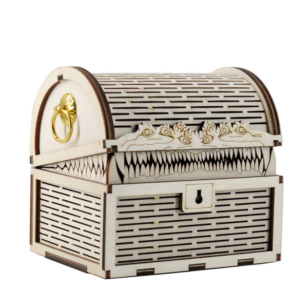 DND Mimic Chest Box Wood Laser Cut Dice Storage Case Perfect for ...