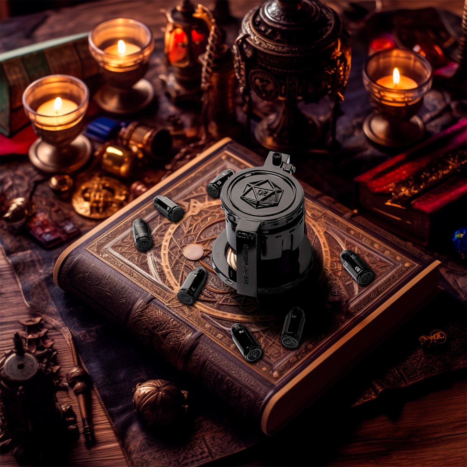 Cyberpunk Bullet Dice Set of 7 | Metal Polyhedral Dice | Revolver ...