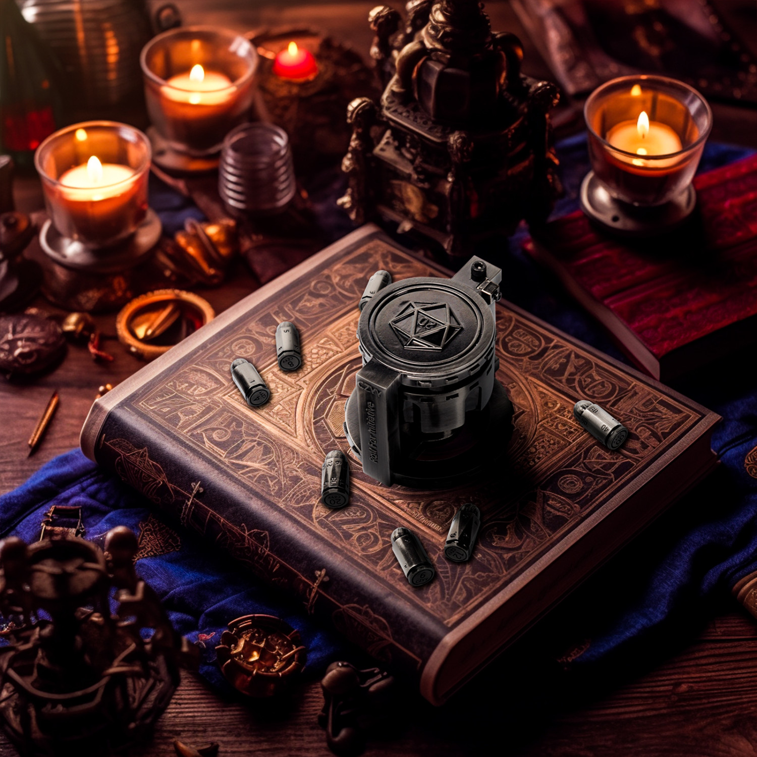 Cyberpunk Bullet Dice Set of 7 | Metal Polyhedral Dice | Revolver ...