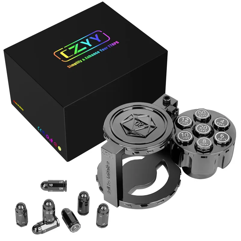 Cyberpunk Bullet Dice Set of 7 | Metal Polyhedral Dice | Revolver ...