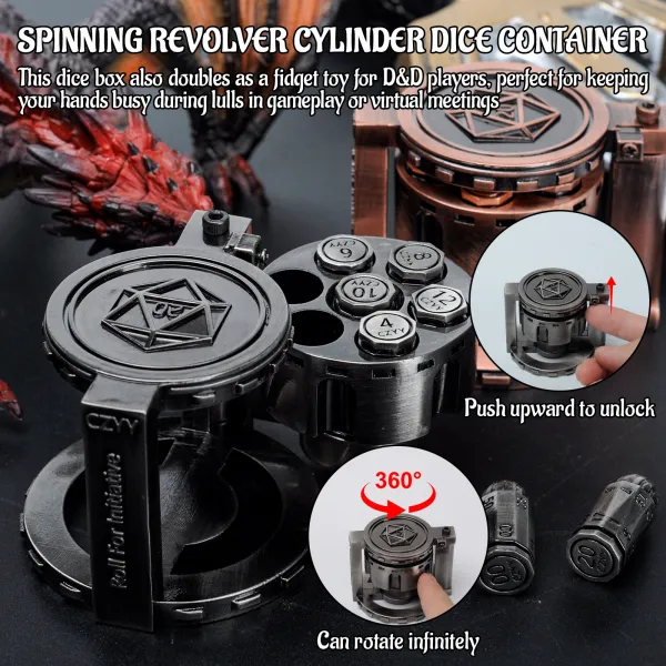 Cyberpunk Bullet Dice Set of 7 | Metal Polyhedral Dice | Revolver ...