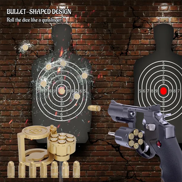 Cyberpunk Bullet Dice Set of 7 | Metal Polyhedral Dice | Revolver ...