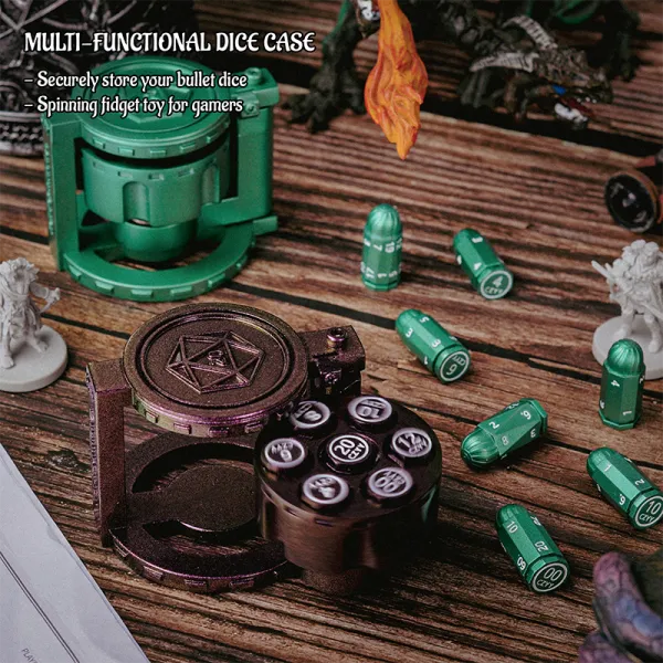 Cyberpunk Bullet Dice Set of 7 | Metal Polyhedral Dice | Revolver ...