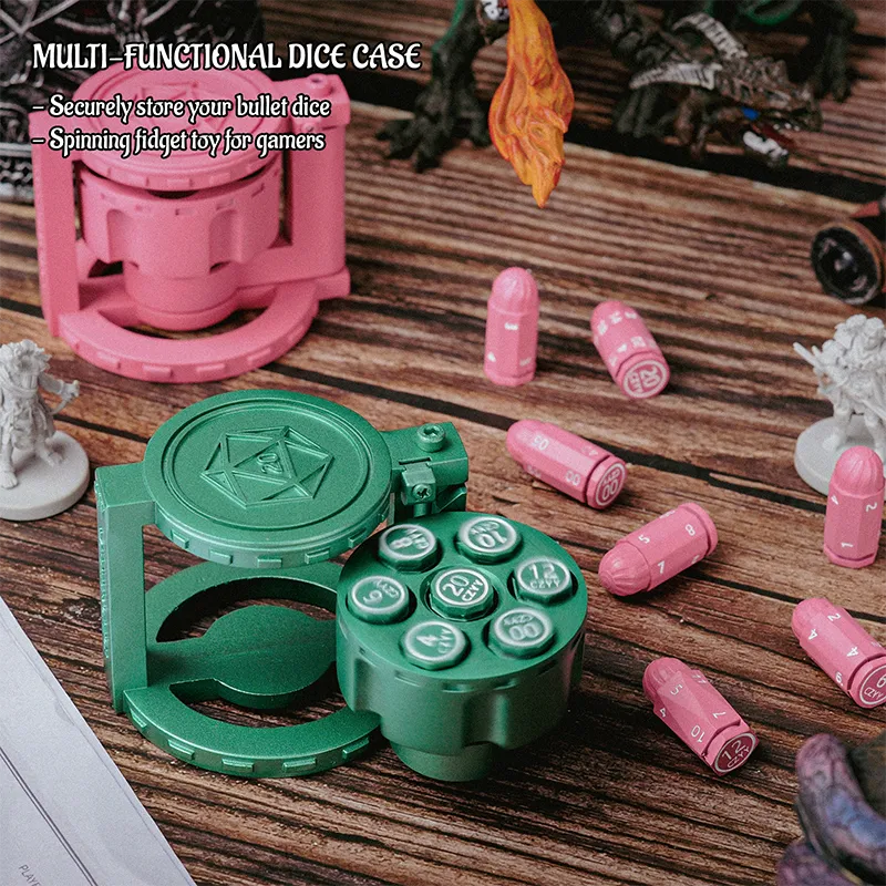 Cyberpunk Bullet Dice Set of 7 | Metal Polyhedral Dice | Revolver ...