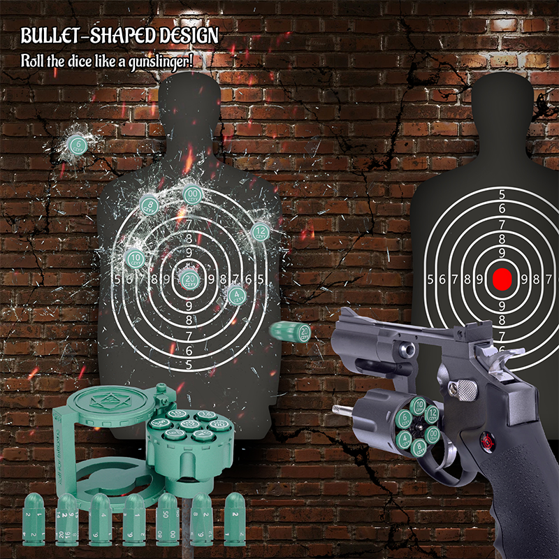 Cyberpunk Bullet Dice Set of 7 | Metal Polyhedral Dice | Revolver ...