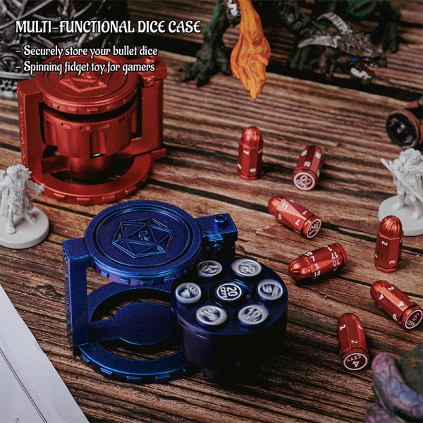 Cyberpunk Bullet Dice Set of 7 | Metal Polyhedral Dice | Revolver ...