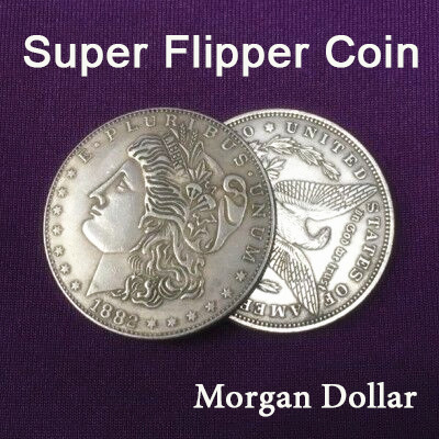 Super Flipper Coin (Morgan Dollar, Brass) - Magic Trick - China Magic Shop