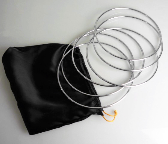 Deluxe Linking Rings 6 Rings Set (8.7 Inch, Chrome, Solid) - Magic ...