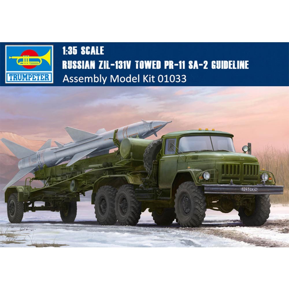 EUR€ 65.00 - Trumpeter 01033 1/35 Scale Russian Zil-131V towed PR-11 SA ...