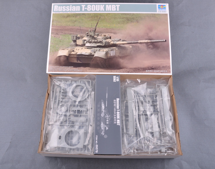 US$ 55.99 - Trumpeter 09578 1/35 Scale Russian T-80UK MBT Main Battle Tank Military Plastic ...
