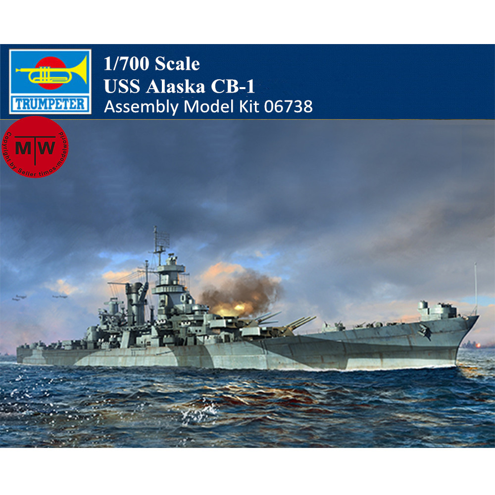 EUR€ 44.00 - Trumpeter 06738 1/700 Scale USS Alaska CB-1 Military ...
