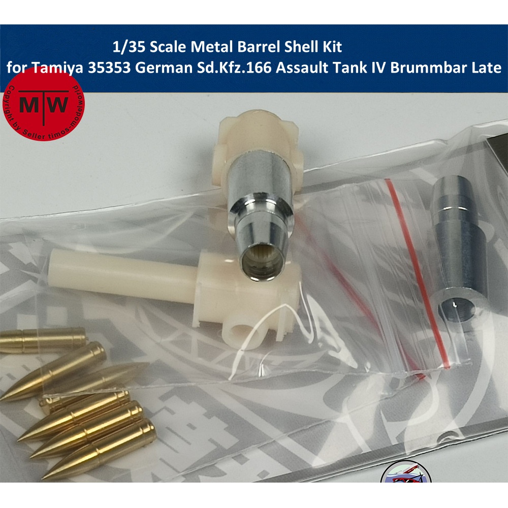 EUR€ 9.00 - 1/35 Scale Metal Barrel Shell Kit for Tamiya 35353 German ...
