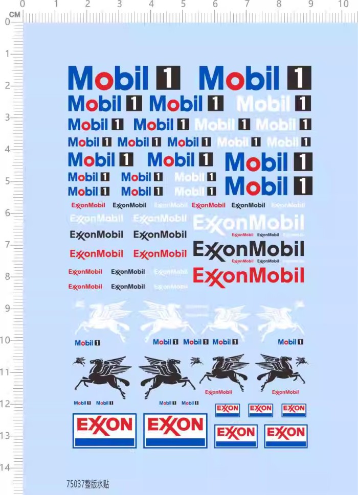 EUR€ 9.00 - Mobil 1 Logo Water Slide Decal for Car Model Kit 75037 ...