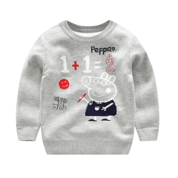 Toddler Boys Knit Pullover Upset to Keep Warm Peppa Pig Sweater