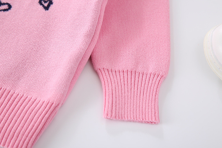 Toddler Girl Knit Pullover Sweater Peppa Pig Pattern