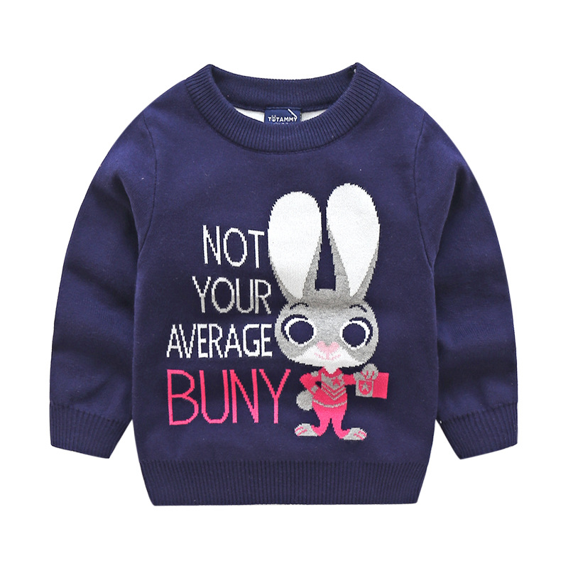 Toddler Girl Knit Pullover Sweater Zootopia Rabbit Pattern