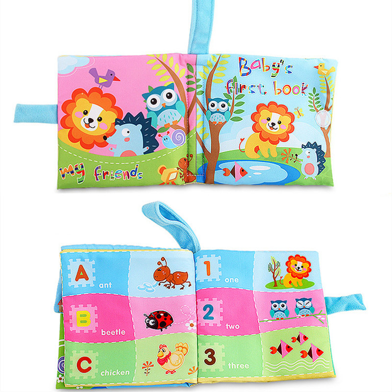 Baby's First Touch and Feel Soft Cloth Book Learn Colors Animals ...