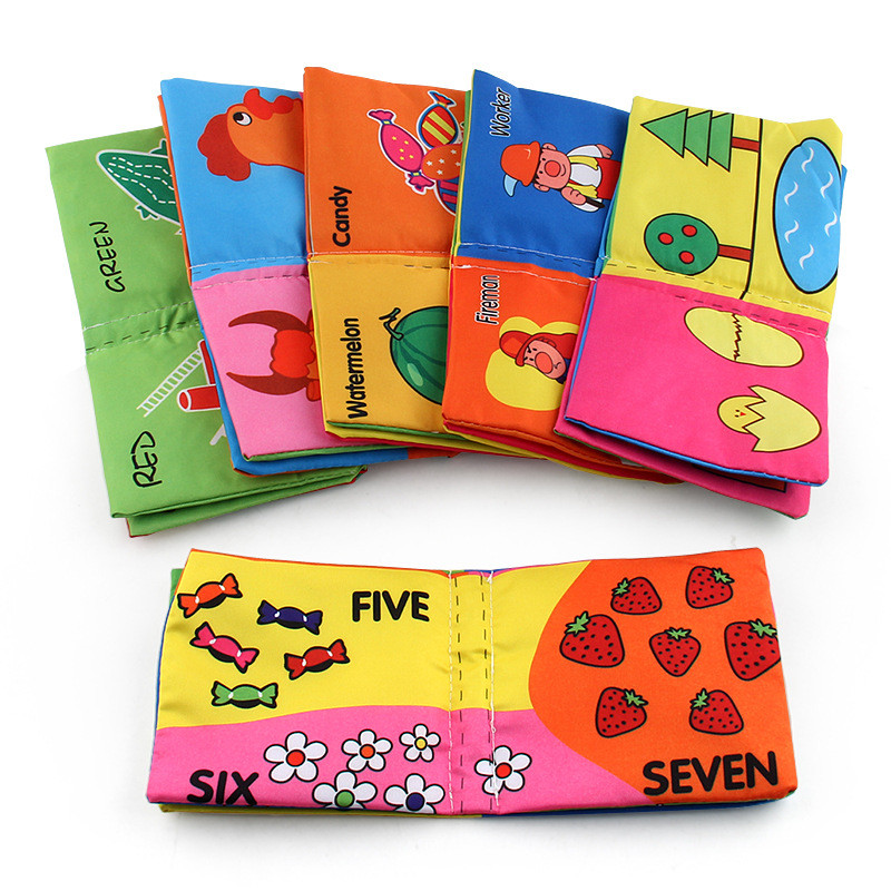 Baby's First Touch and Feel Soft Cloth Book Set 6 Packs