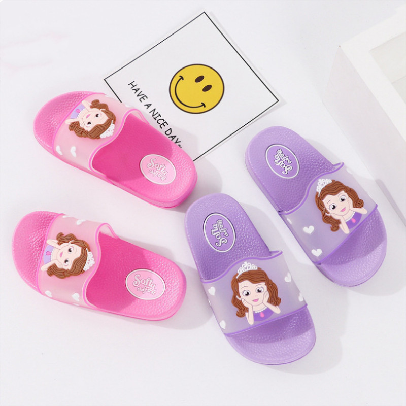 Toddlers Kids Cartoon Sofia Princess Flat Beach Slippers