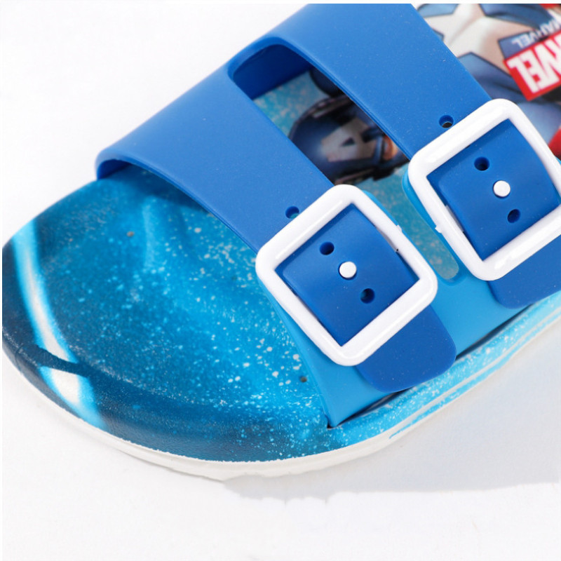 Toddlers Kids Cartoon Spiderman Captain America Flat Beach Slippers