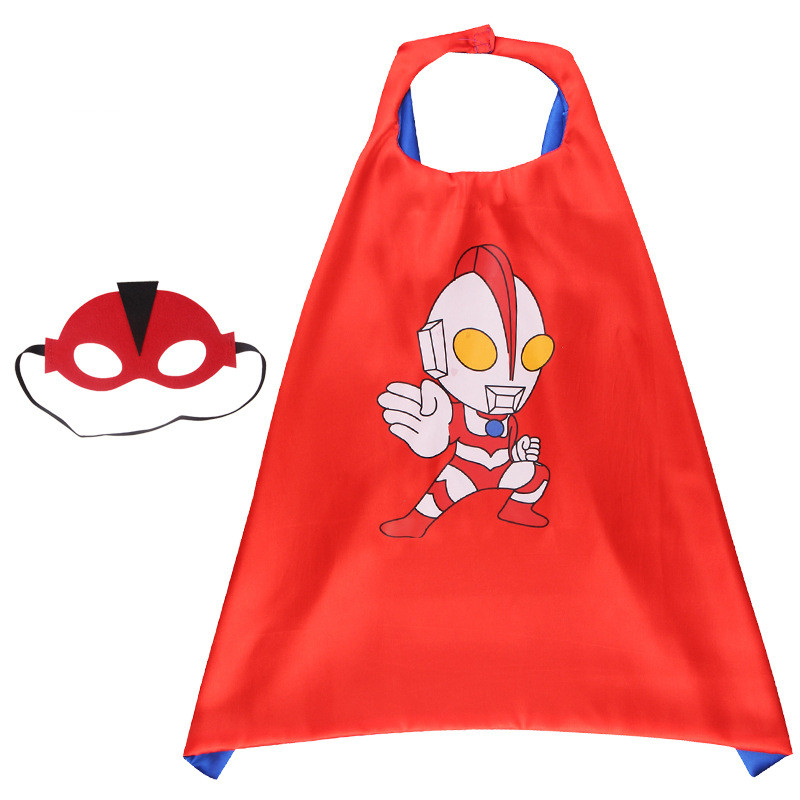 Ultraman Halloween Costumes Cosplay Cloak Double Sided Satin Capes with ...