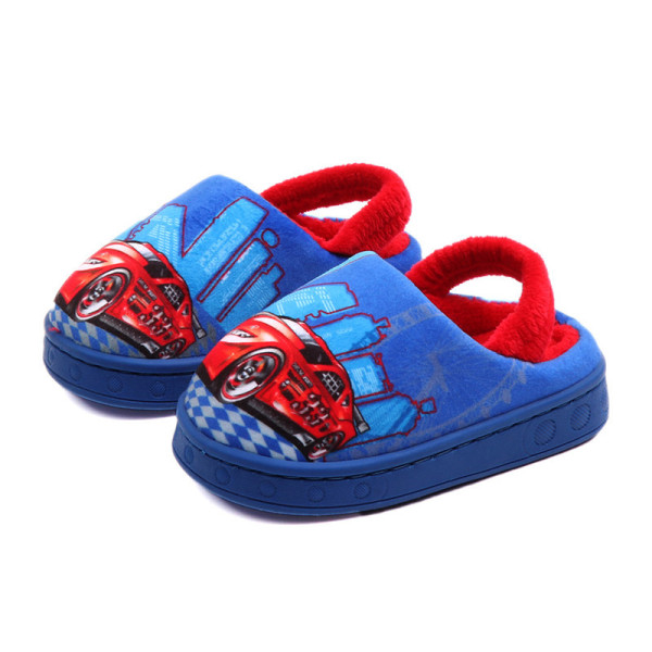 Toddlers Kids Racing Car Flannel Warm Winter Home House Slippers
