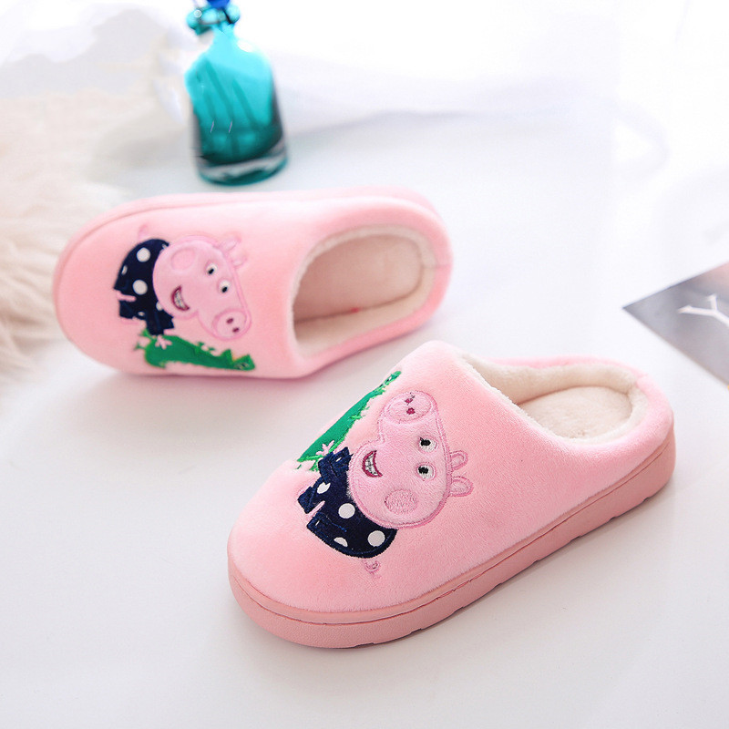 Toddlers Kids Embroidered Peppa Pig George Dinosaur Warm Winter Home ...