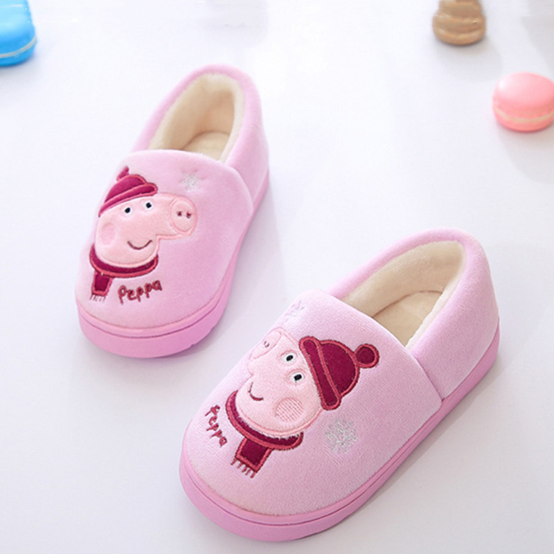 Toddlers Kids Christmas Peppa Pig Warm Winter Home House Slippers Shoes