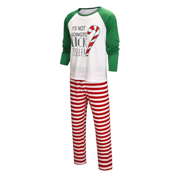 Christmas Family Matching Sleepwear Pajamas Sets Green Slogan Top and ...