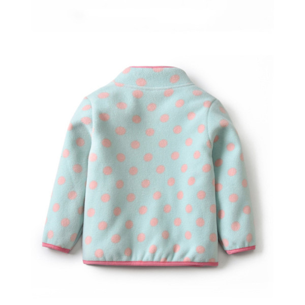Toddler Kids Girls Polar Fleece Prints Hearts Leopard Full Zipper ...
