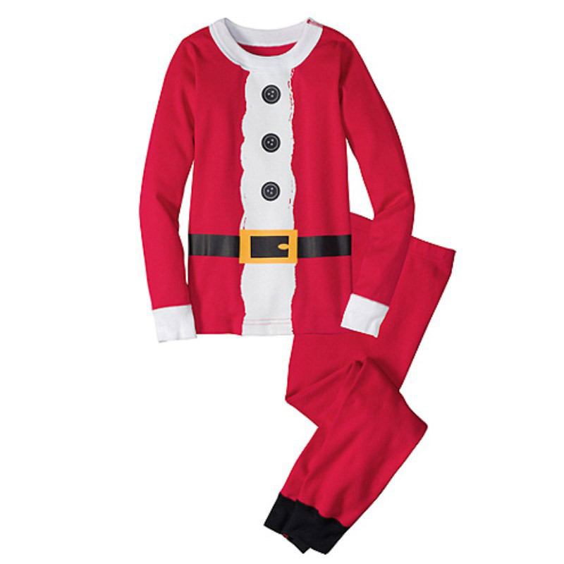Christmas Family Matching Pajamas Christmas Santa Claus Red Sleepwear Sets