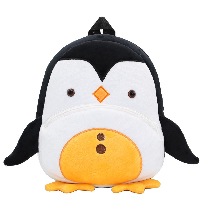 Kindergarten School Backpack Black Penguin Animal School Bag For ...